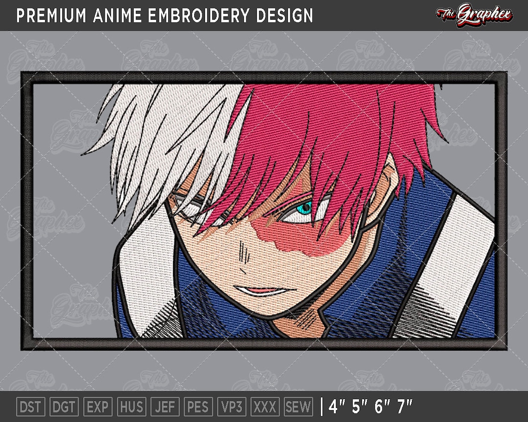 Premium Anime Embroidery Design, Anime Inspired Machine Embroidery ...