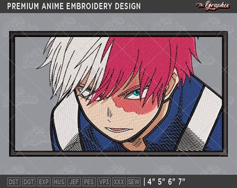 Premium Anime Embroidery Design, Anime Inspired Machine Embroidery ...