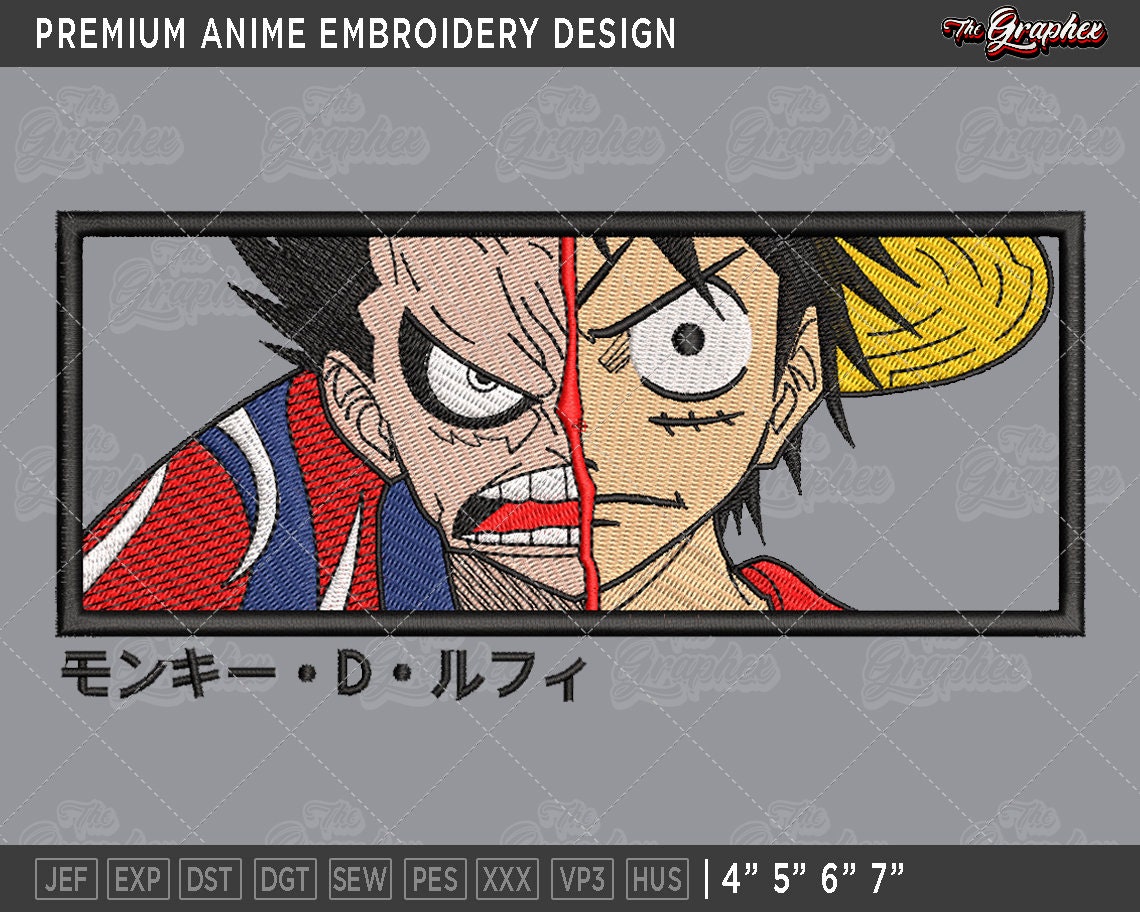 Premium Anime Embroidery Design, Anime Inspired Machine Embroidery ...