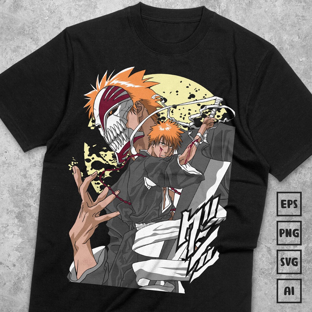 Premium Anime Vector File, Layered & Grouped by Color, Ready for DTF ...