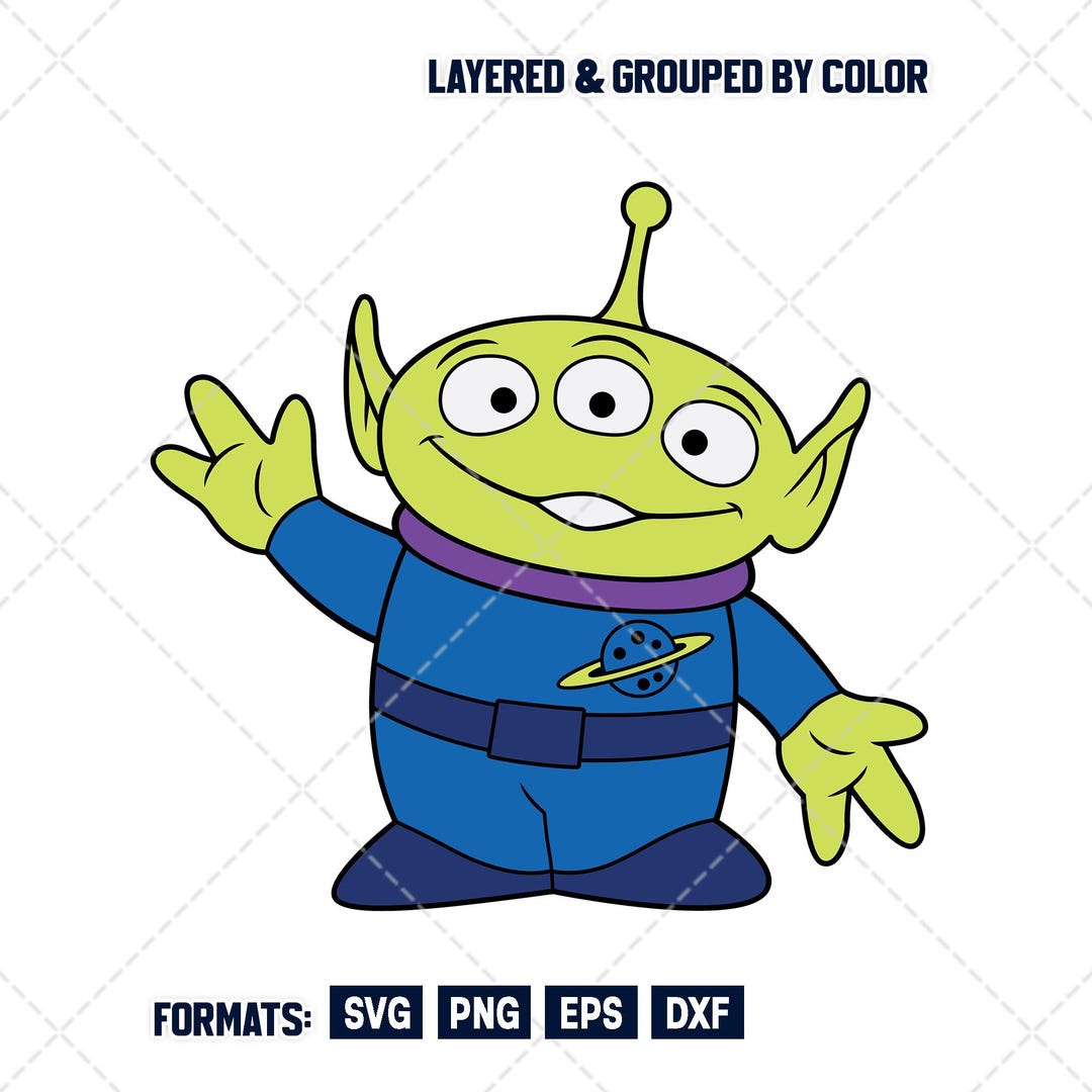 Alien SVG, Layered SVG Cut File for Cricut & Silhouette, Digital ...