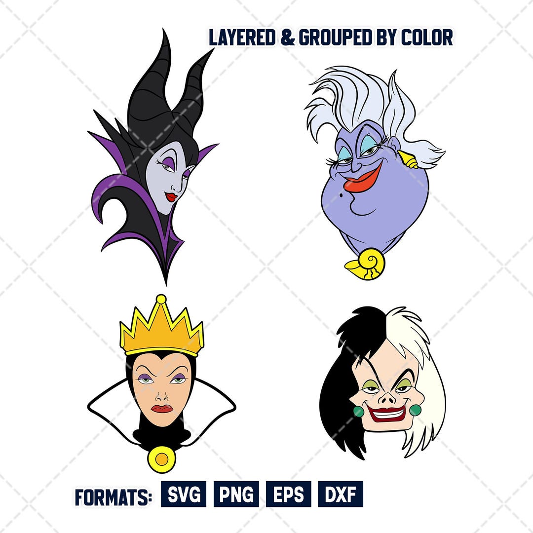 Villains SVG Bundle, Layered SVG Cut Files for Cricut & Silhouette ...