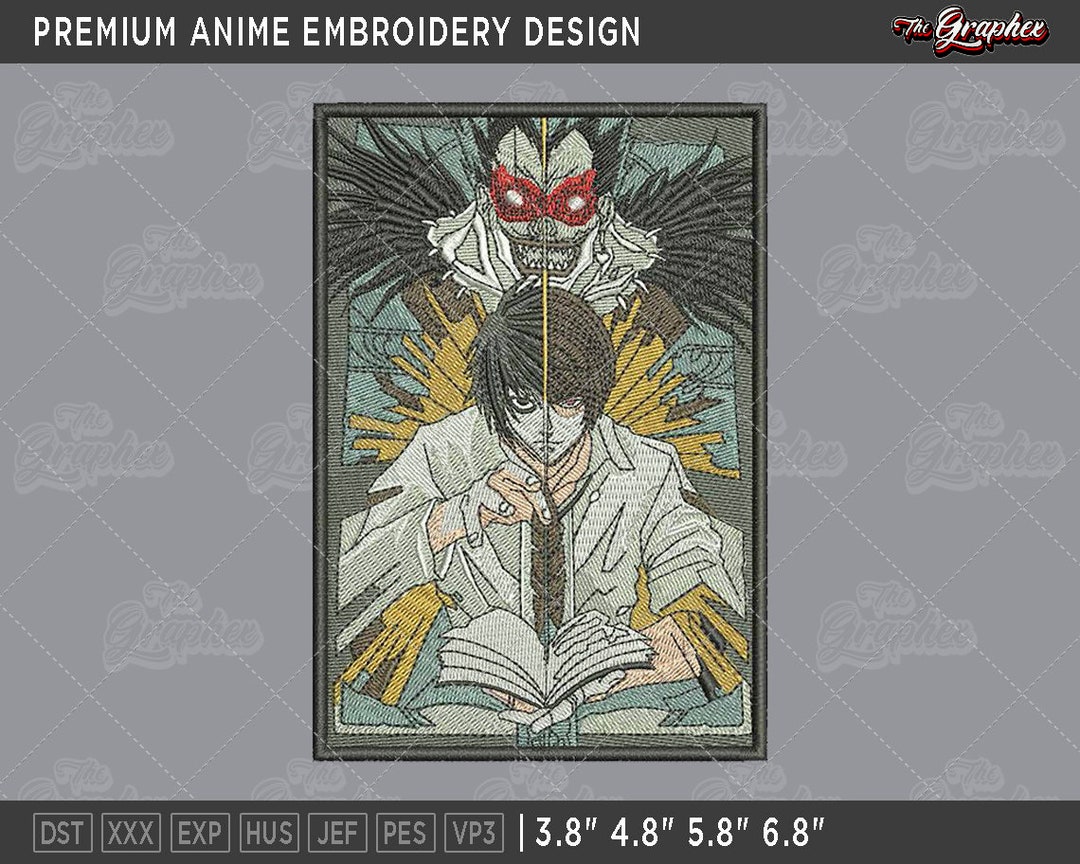 Premium Anime Embroidery Design, Anime Inspired Machine Embroidery ...