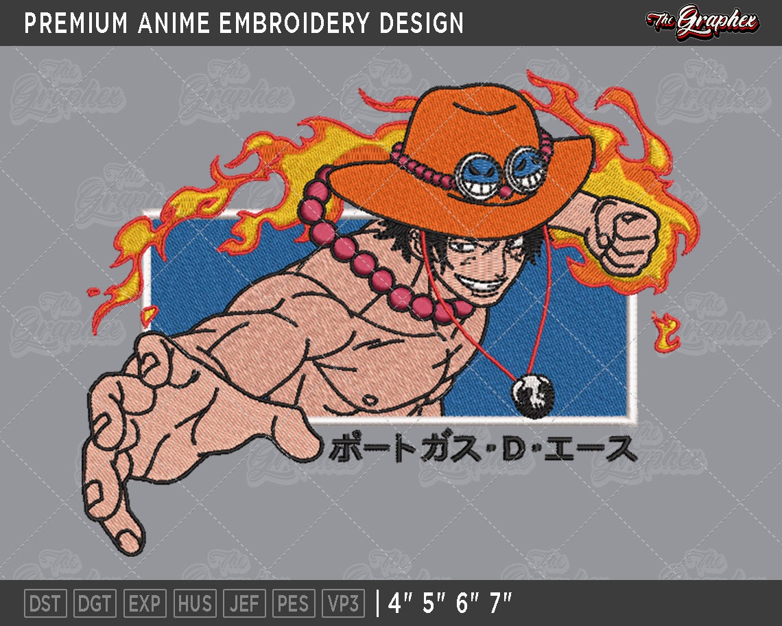 Premium Anime Embroidery Design Anime Inspired Machine - Etsy