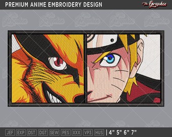 Premium Anime Embroidery Design, Anime Inspired Machine Embroidery ...