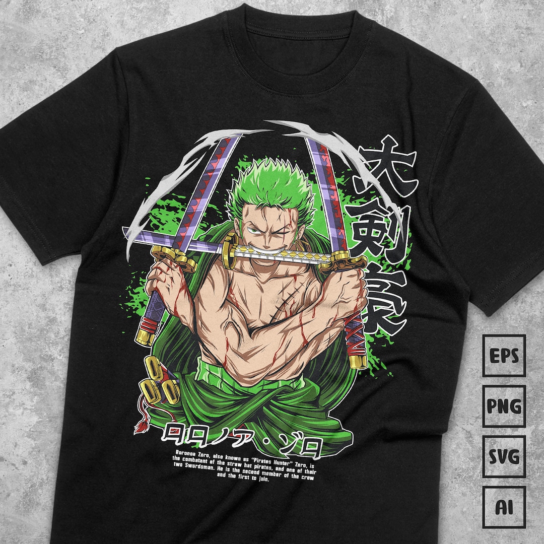 Premium Anime Vector File, Layered & Grouped by Color, Ready for DTF ...