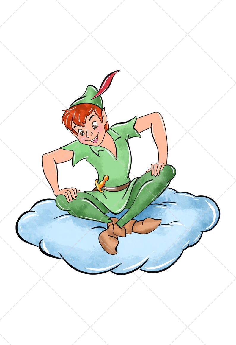 Peter Pan Clipart PNG, Ilustración dibujada a mano en acuarela ...