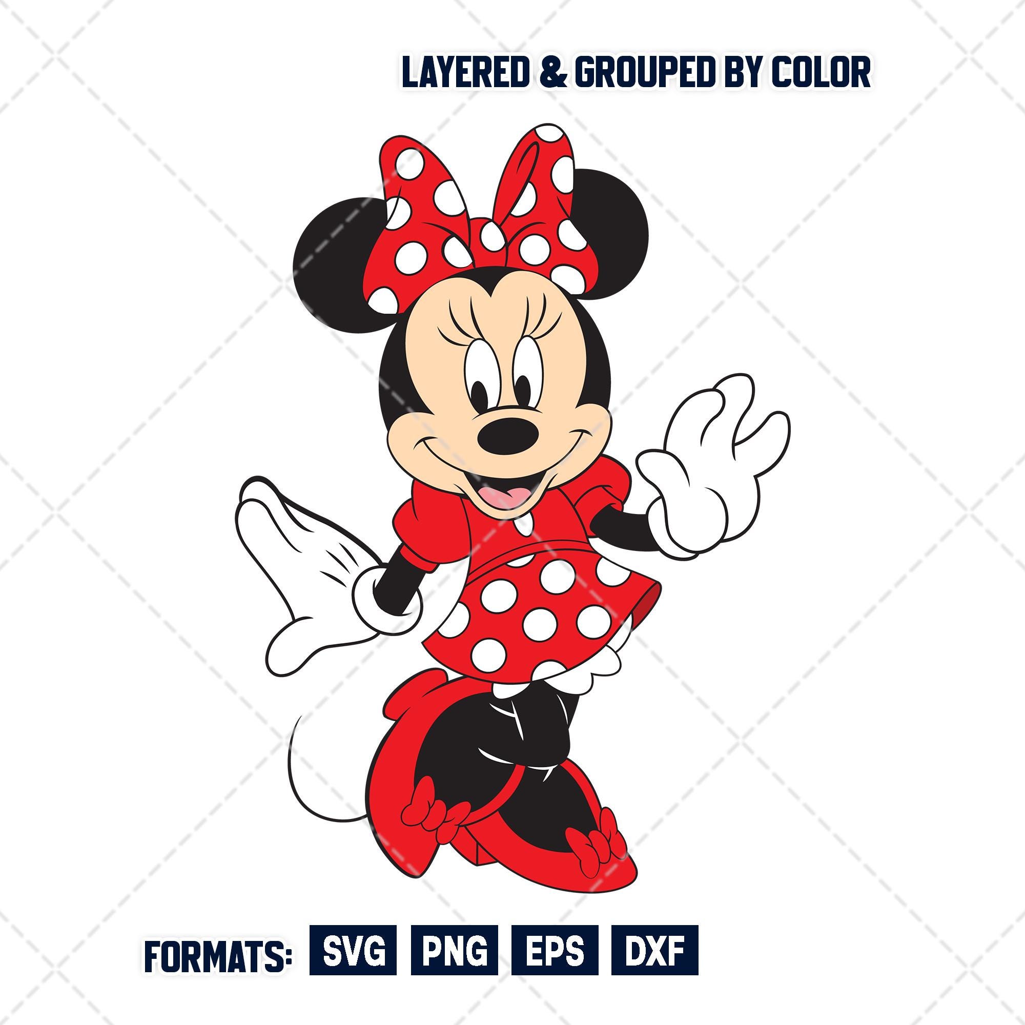 Minnie SVG, Layered SVG Cut File for Cricut & Silhouette, Digital ...