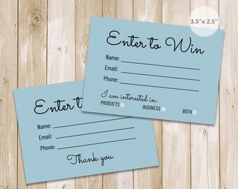 Printable Raffle Ticket Templates Enter to Win Cards Printable - Etsy