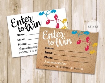 Printable Raffle Ticket Templates Printable Cards Enter to Win - Etsy