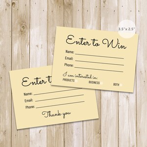 Printable Raffle Ticket Templates Yellow Enter to Win Cards - Etsy