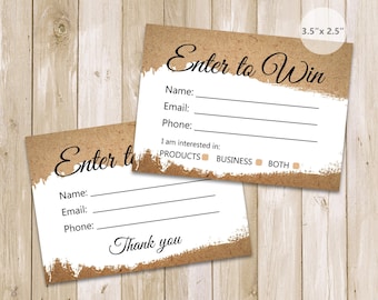 Printable Raffle Ticket Templates Enter to Win Cards Printable - Etsy