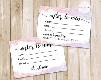 Printable Raffle Ticket Template, Door Prize Entry Form, Enter to Win ...
