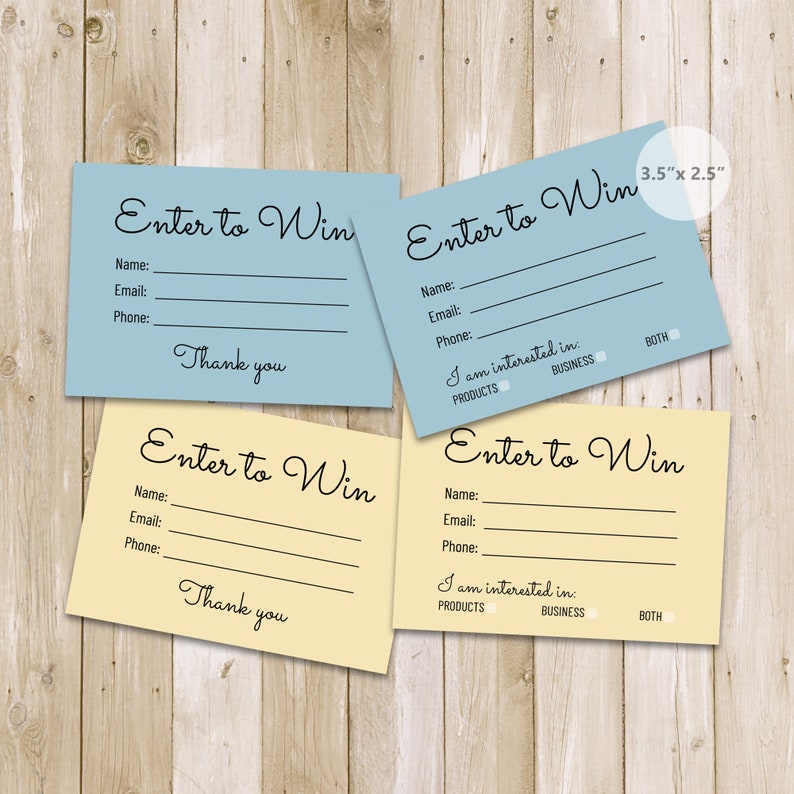 Printable Raffle Ticket Templates Blue and Yellow Enter to Win - Etsy