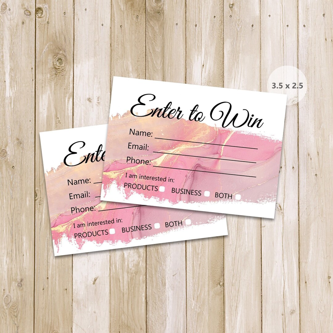 Printable Raffle Ticket Templates Enter to Win Cards Printable Enter to ...