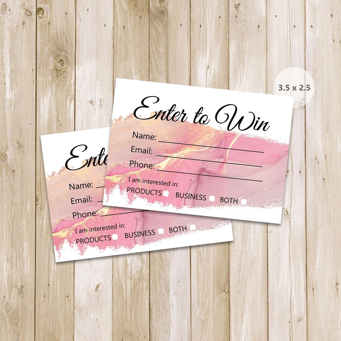 Printable Raffle Ticket Templates Enter to Win Cards Printable Enter to ...