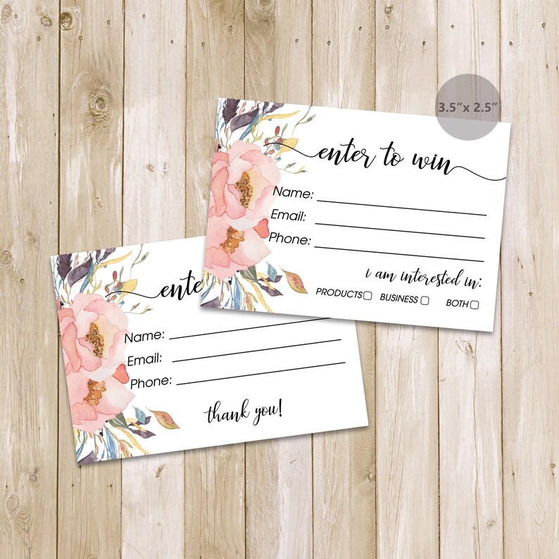 Blank Printable Raffle Ticket Template Boho Flower Giveaways ...
