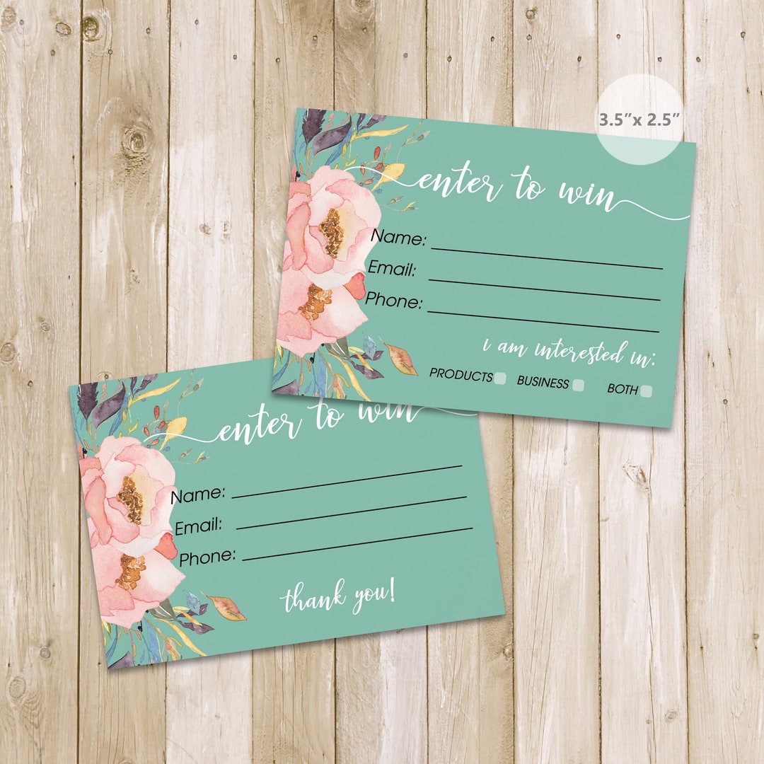 Printable Raffle Ticket Template Teal Boho Flower Sweepstakes Giveaways ...