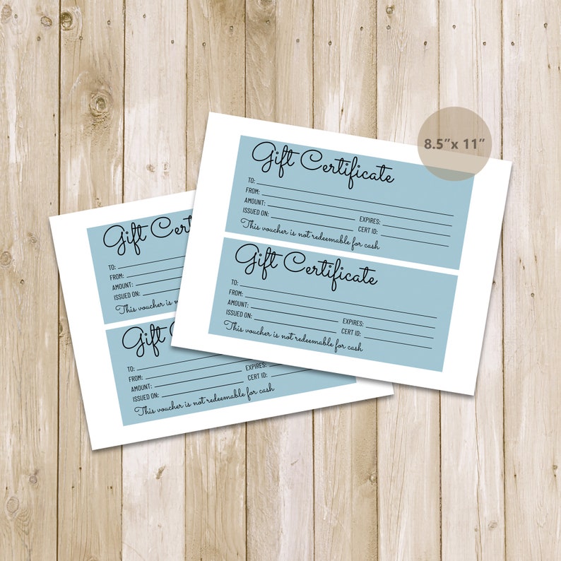 Printable Gift Certificate Template Blank Gift Certificate Printable ...