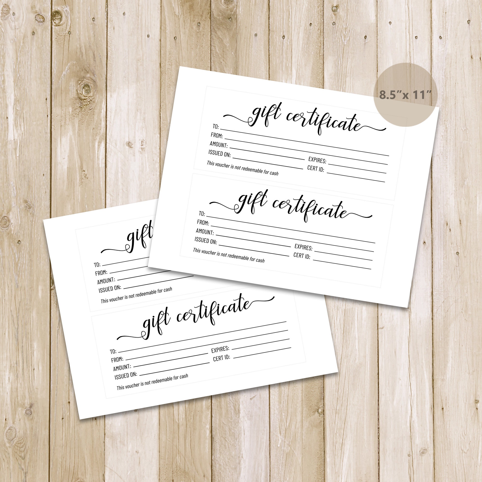 Printable Template for Gift Certificate Blank Gift Certificate Gift ...