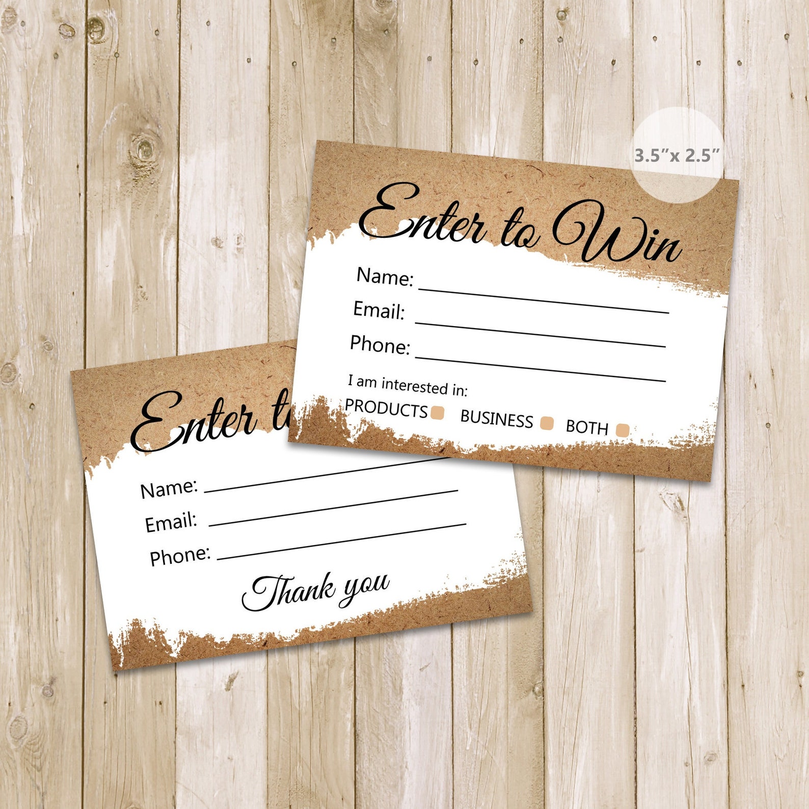 Printable Raffle Tickets Simple Enter to Win Templates - Etsy