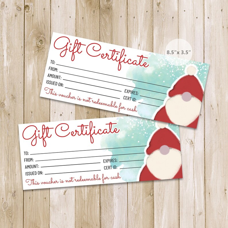 Funny Santa Gift Card Christmas Aesthetic Template for Gift Certificate ...