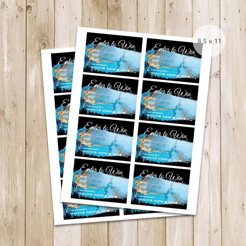 Printable Raffle Ticket Templates Printable Cards Enter to Win - Etsy ...