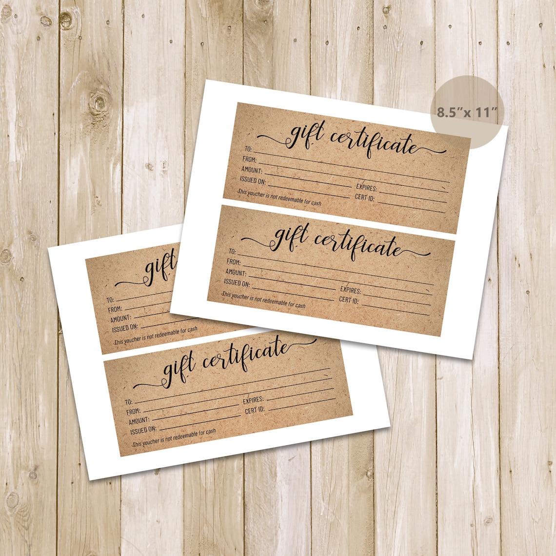 Printable Template for Gift Certificate Blank Gift Certificate Gift ...