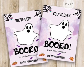 Printable You've Been Booed Signs for Halloween Boo Basket We Ve Been ...