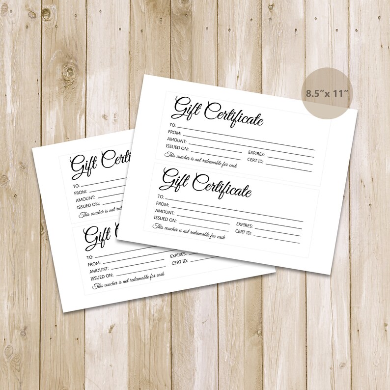 Blank Printable Gift Certificate Template Printable Coupons Gift ...