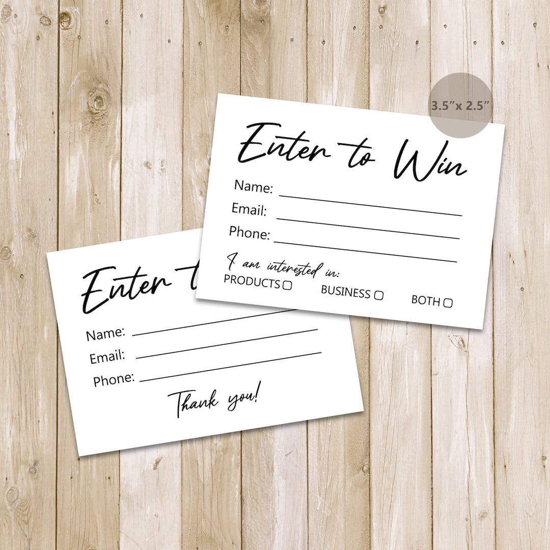 Printable Raffle Ticket Templates Printable Raffle Entry Form - Etsy