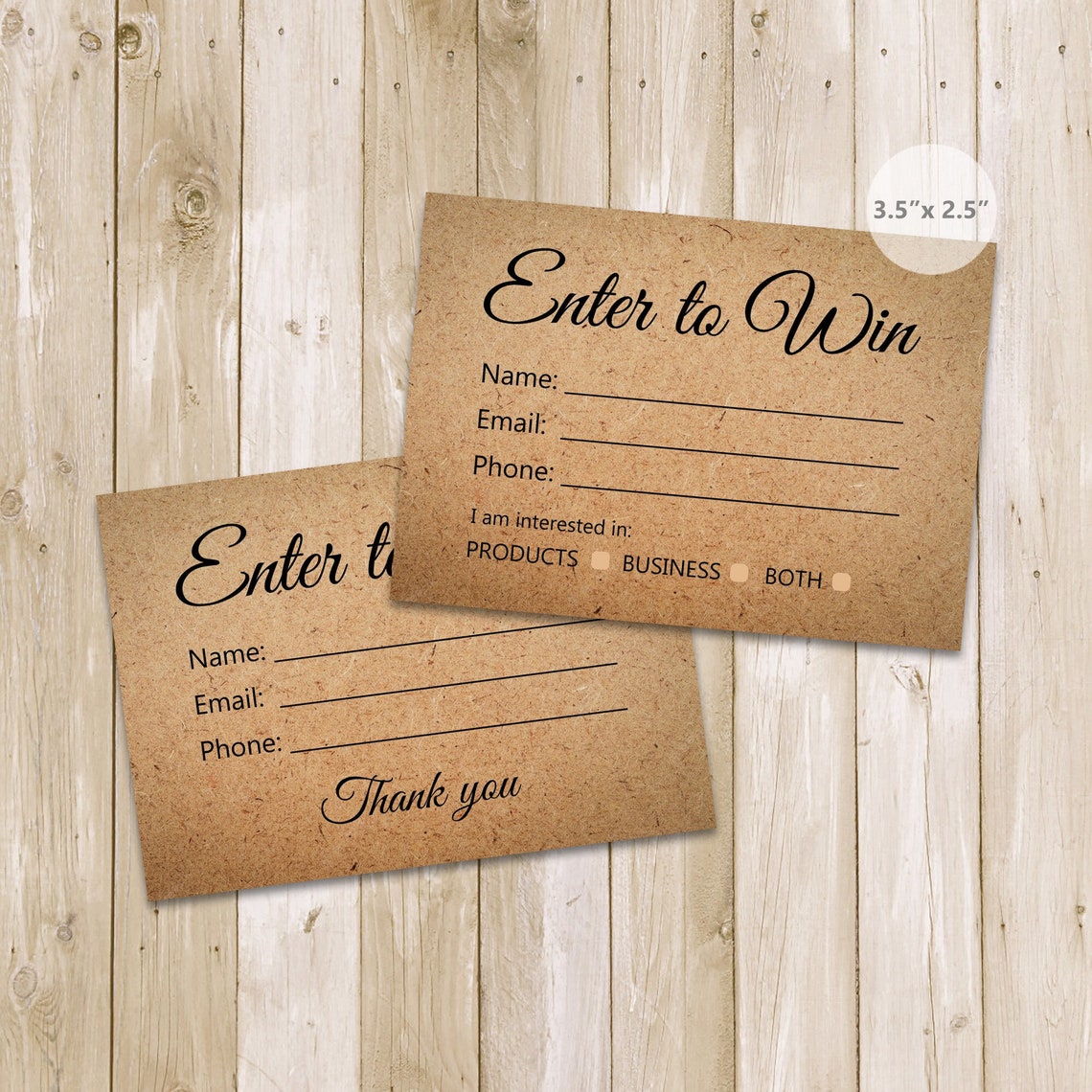 Printable Raffle Ticket Templates Enter to Win Cards - Etsy