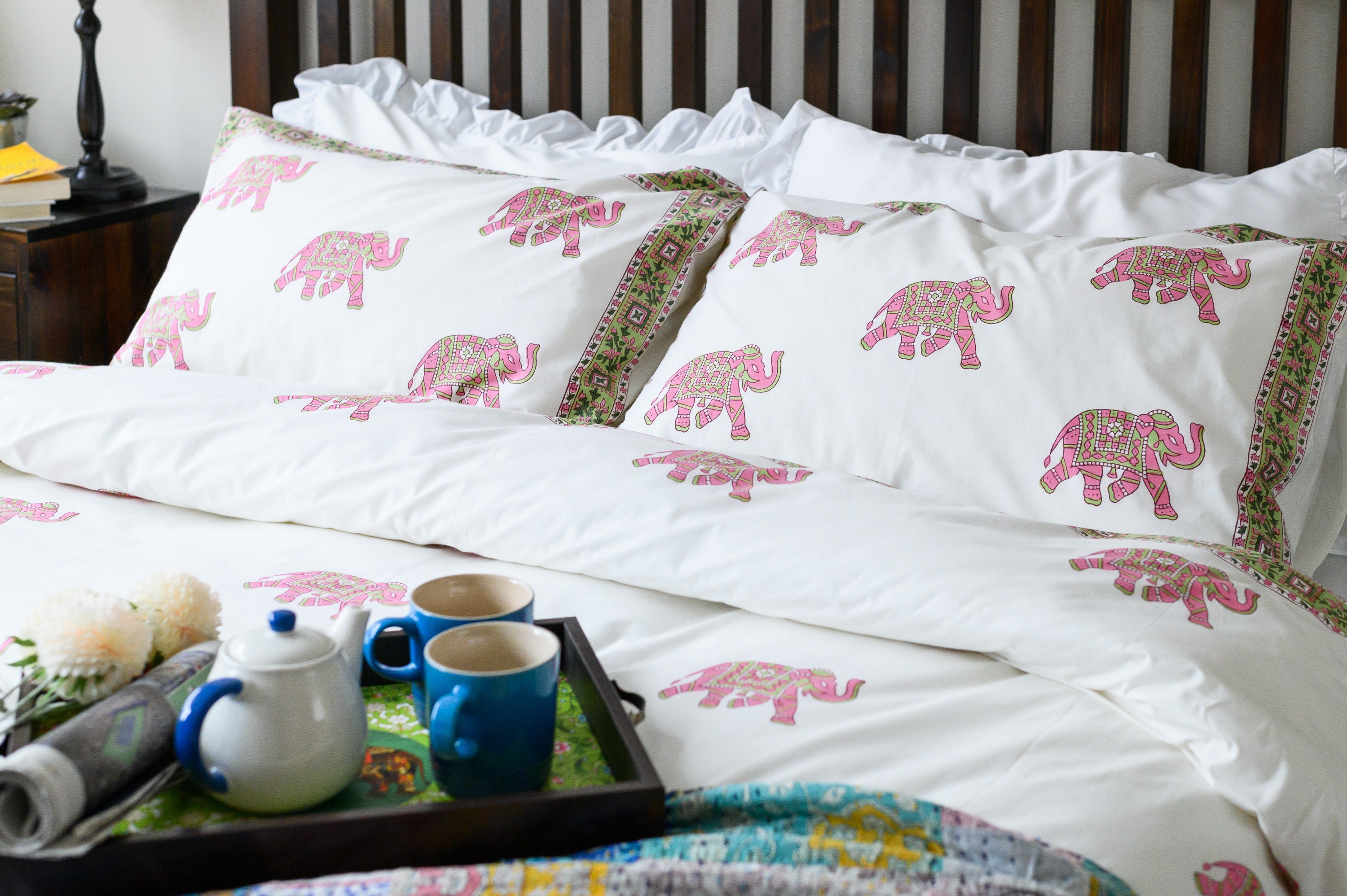 Block Print Duvet Set Cotton Bedding Indian Duvet Comforter - Etsy UK