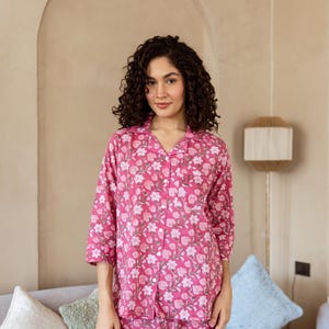 Cotton Pyjamas for Women, Block Print Pyjamas, Luxury Sleepwear, Ladies ...
