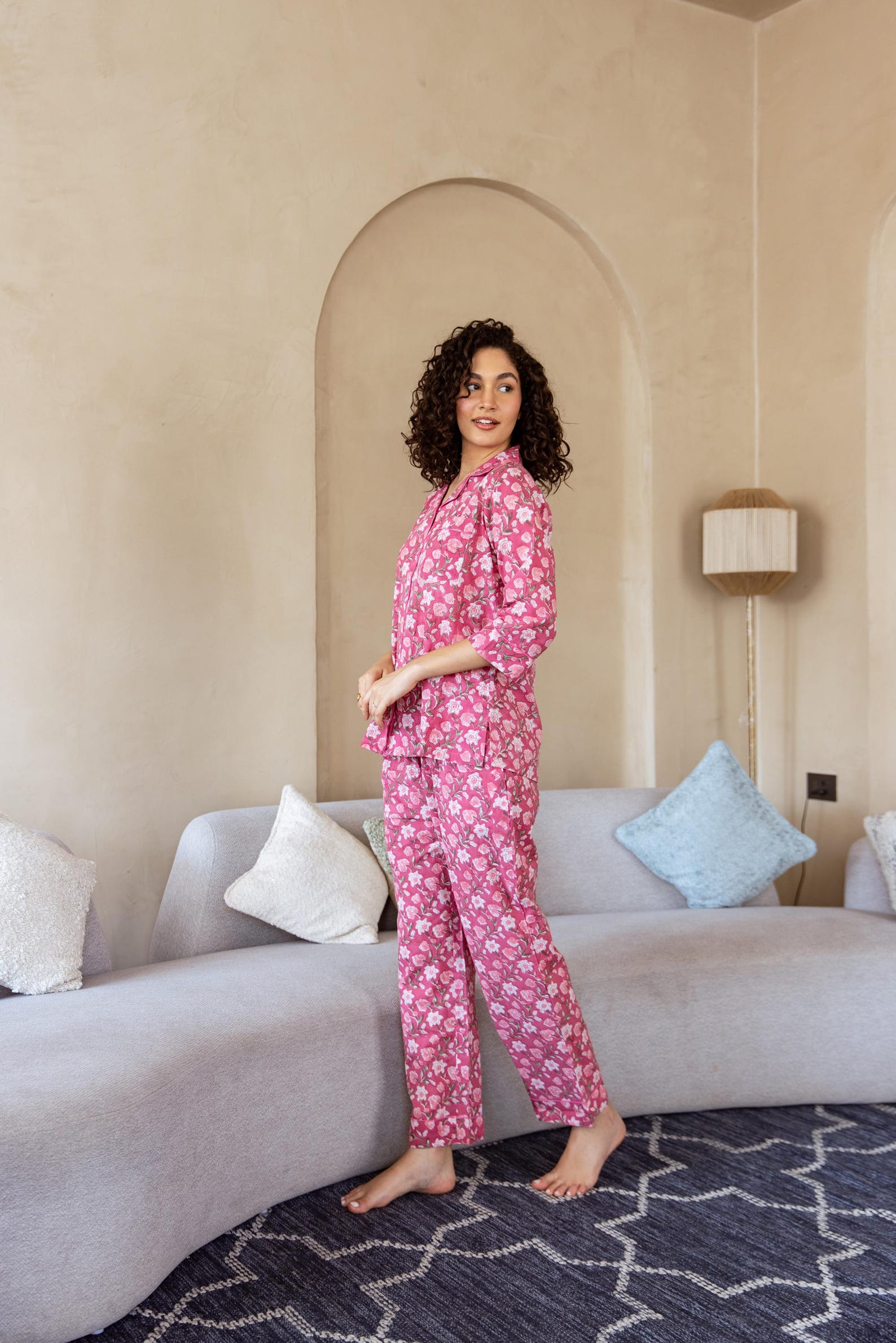 Cotton Pyjamas for Women, Block Print Pyjamas, Luxury Sleepwear, Ladies ...