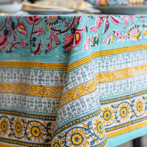 Block Print Tablecloth - Etsy