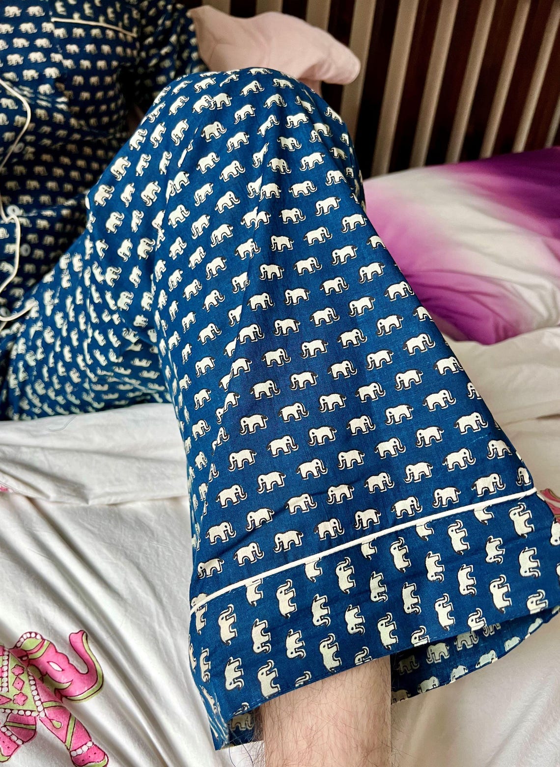 Mens Pajamas Set, Elephant Print Pajamas, Mens Loungewear Set, Best Men ...