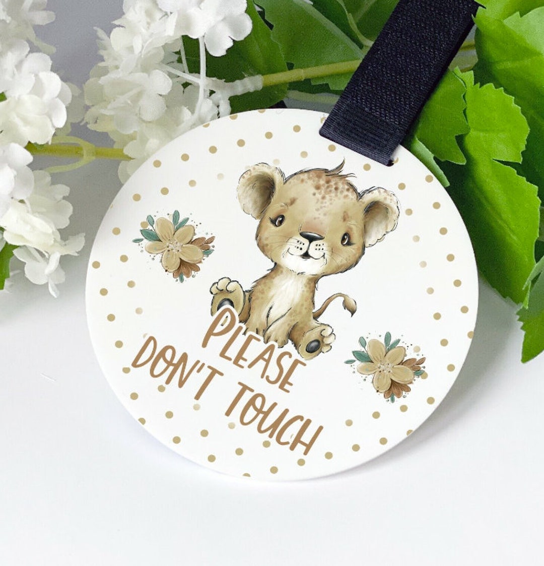 Baby Sign Jungle Safari Lion Do Not Touch the Baby Germs Pram - Etsy