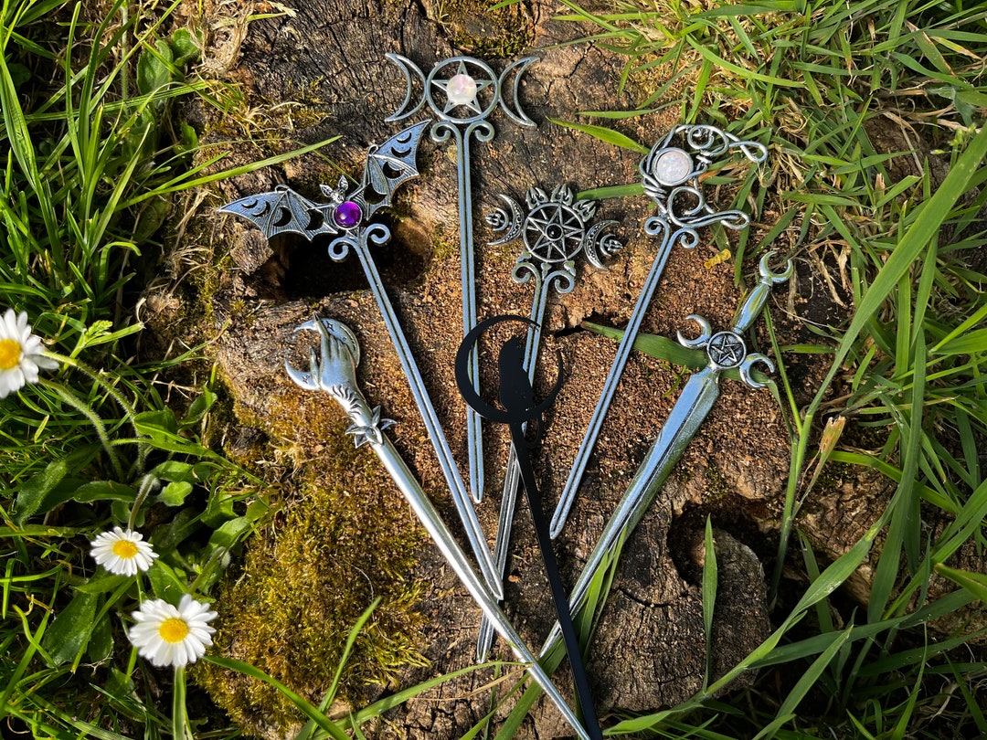 Witch / Goth Hair Sticks - Etsy
