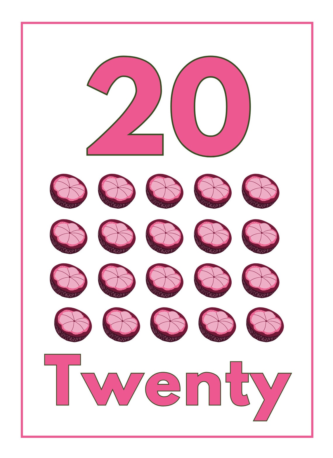 Fruit-themed Number Identification and Tracing - Etsy