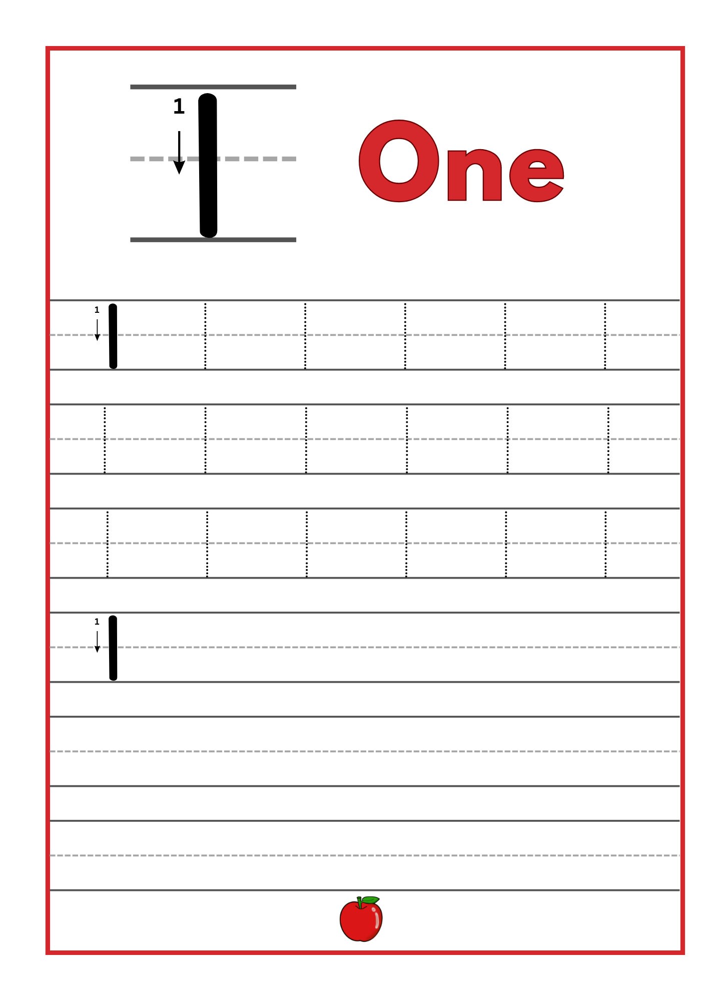 Fruit-themed Number Identification and Tracing - Etsy