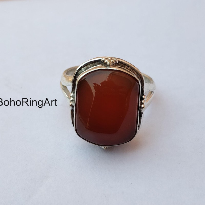 Carnelian Rings - Etsy UK