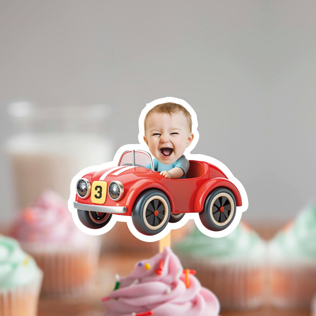 Race Car Cupcake Topper Racer Custom Design Printable Digital File ...