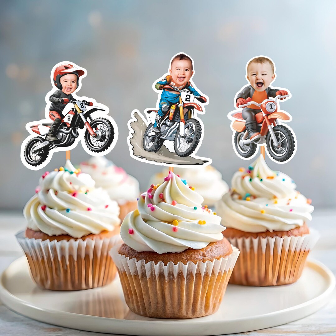 Dirt Bike Custom Cupcake Topper Dirt Bike Design Printable Digital File ...