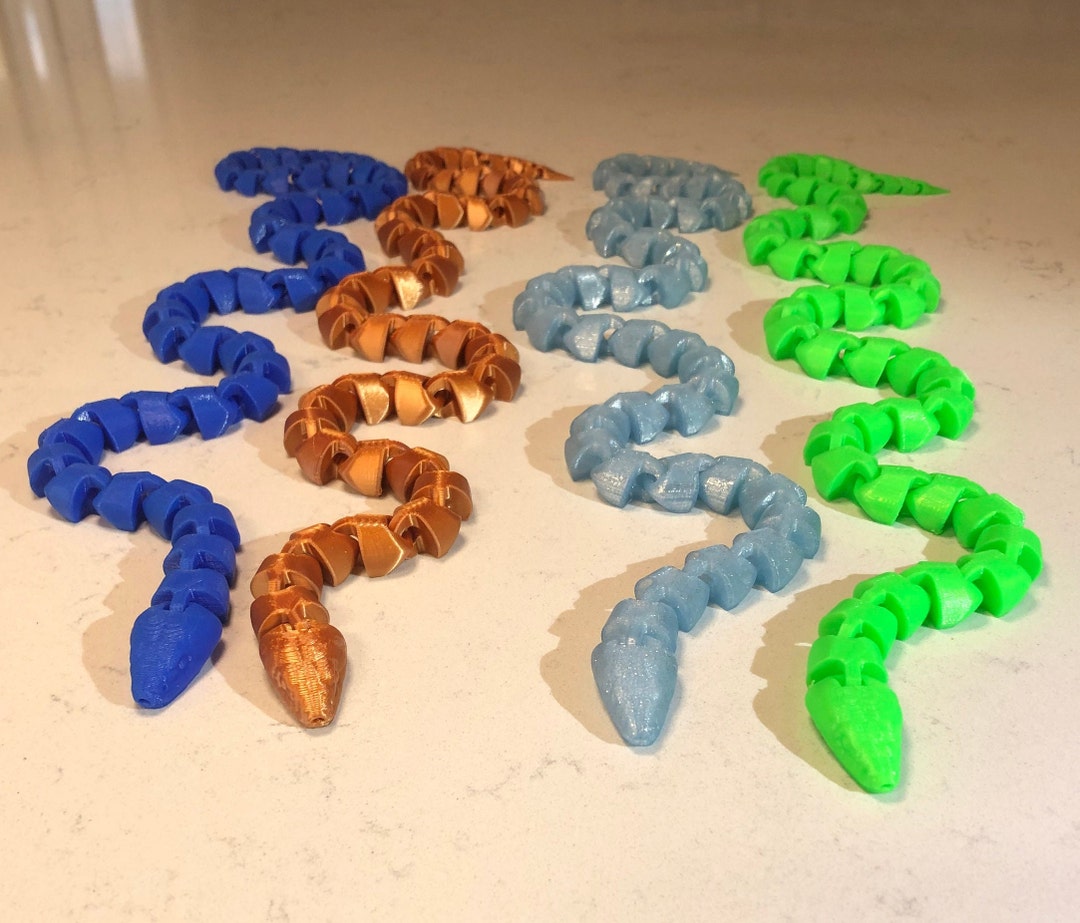 Snake Fidget Toys 3d Printed Shapes, Stress Relief, Desk Toys, Sensory ...