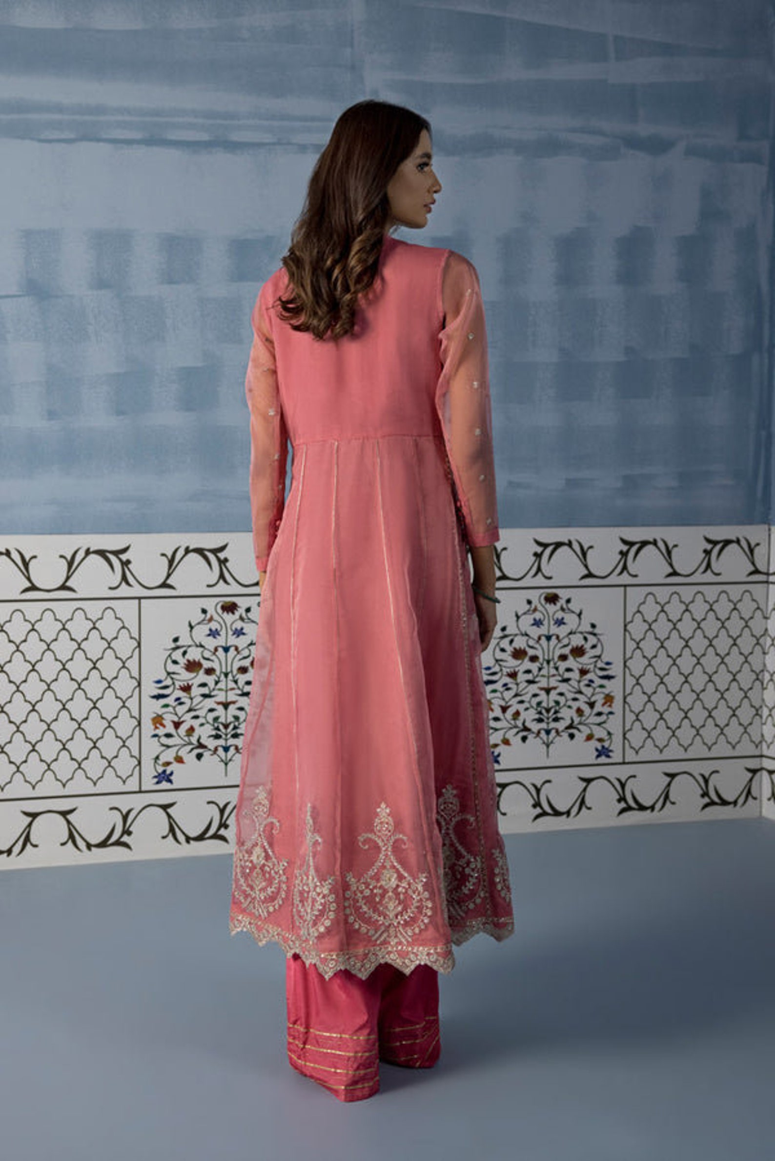 Embroidered Organza Pishwas | Sapphire | Pakistan | Blended Organza ...