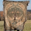Medieval Tree of Life Throw Blanket Tapestry Rug | Woodland Woven Wall ...