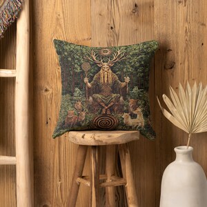 Celtic Druid Cernunnos Throw Blanket | Folklore Woven Wall Hanging Rug ...