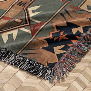 Native American Throw Blanket Tapestry | Indigenous Woven Ethnic Wall ...