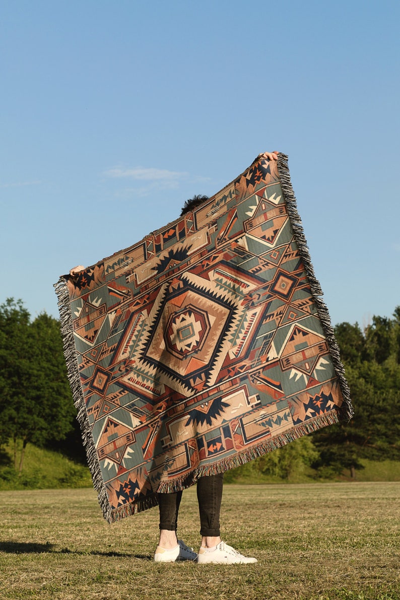 Native American Ethnic Throw Blanket Indigenous Woven Wall - Etsy